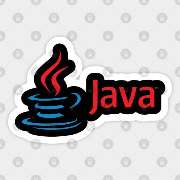 Java Programming Languange Code Logo - Java Programming Language - Sticker | TeePublic